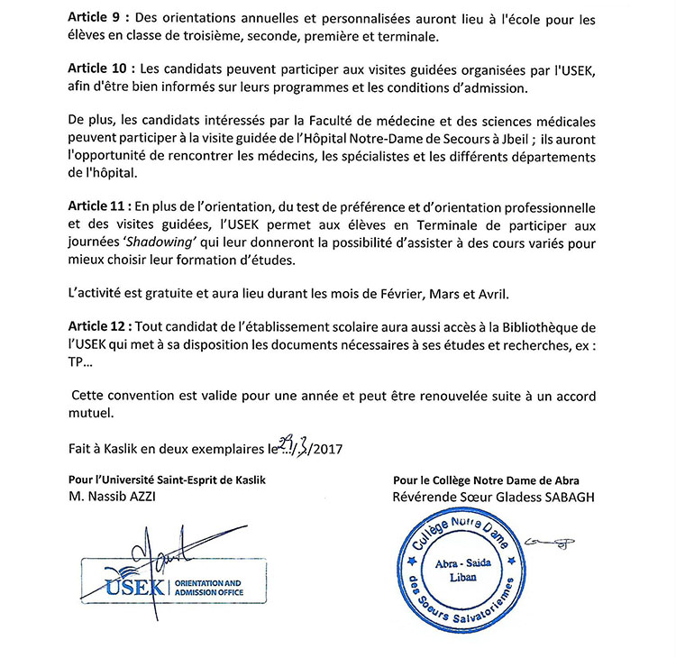 USEK3-msa – Collège Notre Dame des Sœurs Salvatoriennes – Abra.